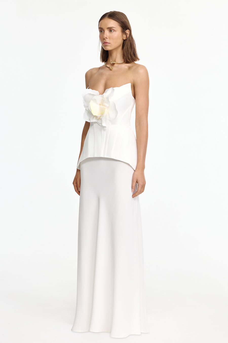 Bankson 3d Floral Maxi Dress in Ivory – Acler