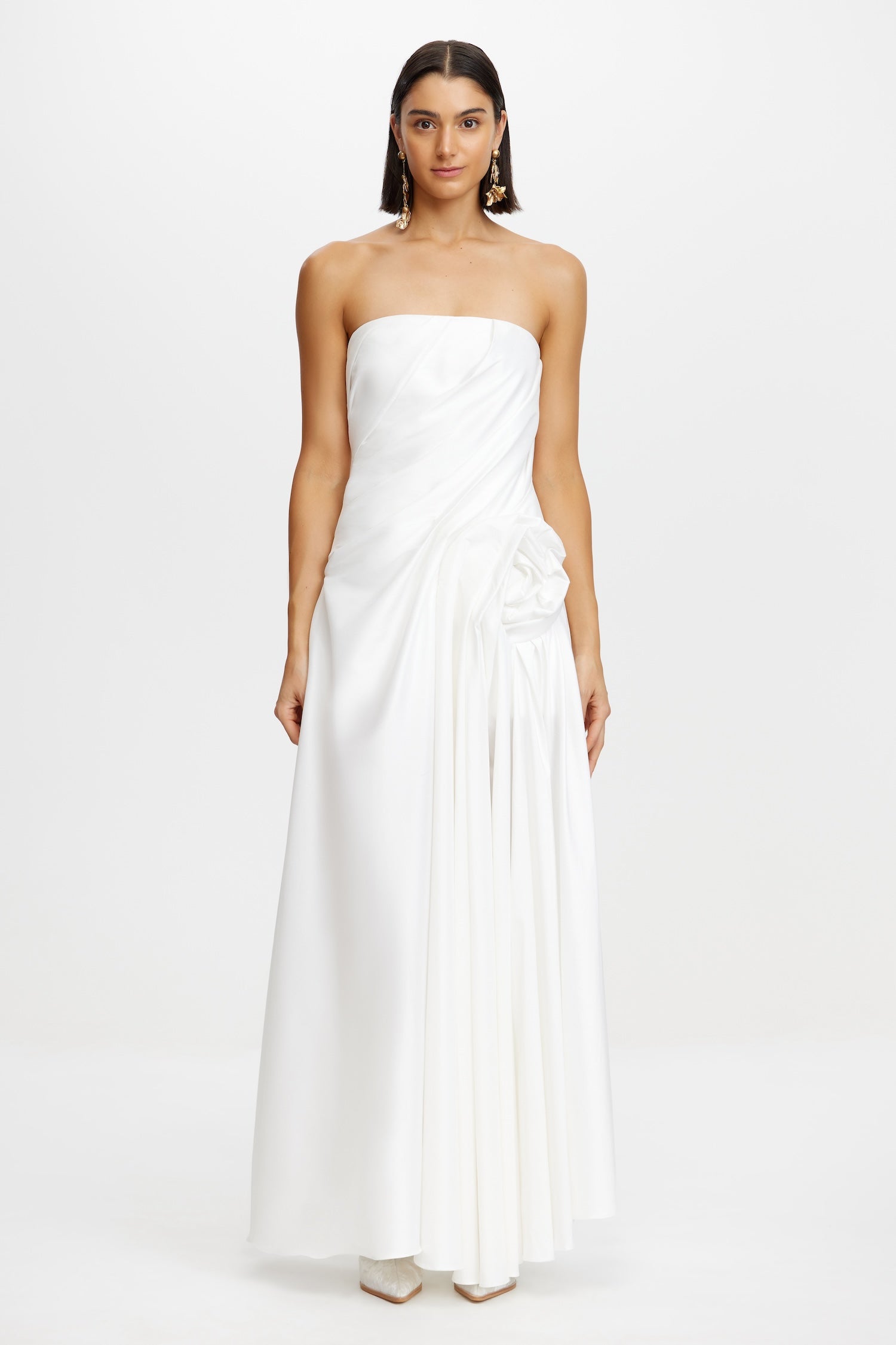 Hawford Strapless Maxi Dress in Ivory – Acler